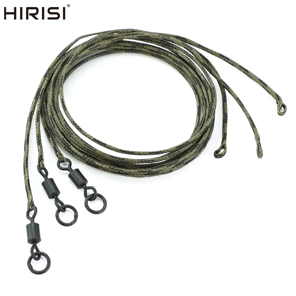 Hirisi 3pcs Carp Fishing Line Ready Leadcore 45lb Quick Change Swivel ...