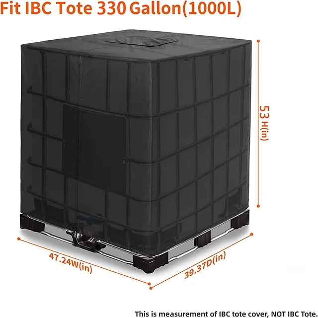 IBC Tote cover 330 gallon zipper 210D&420D heavy sunscreen material ...