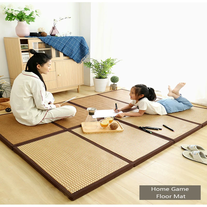 Home-Living-Room-Folding-Mat-Thickened-Japanese-Tatami-Rattan-Mat ...