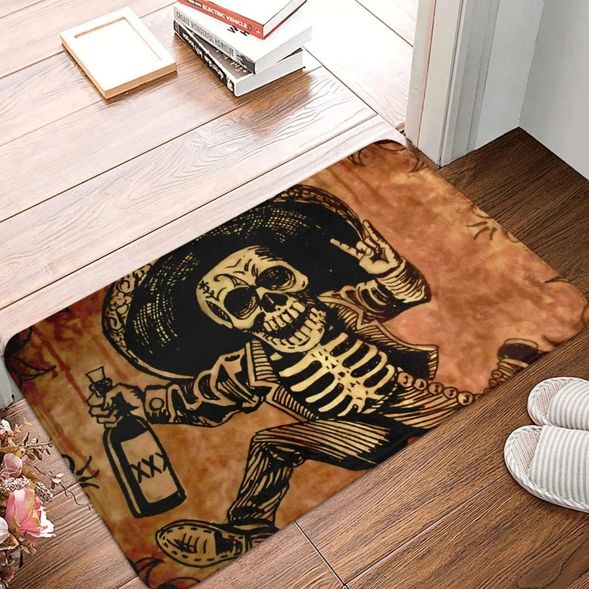 Day of The Dead Sugar Skull Entrance Doormat Home Decor Kitchen Hallway ...