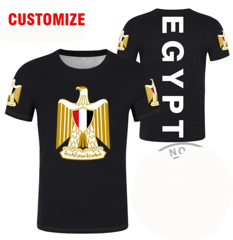Camiseta de Egipto con logotipo personalizado y número de nombre, camiseta egy con bandera de la ...
