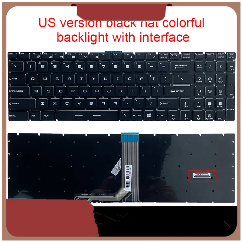 0Per-key RGB backlit full color English Keyboard for MSI GE63 GE73 GS73 ...