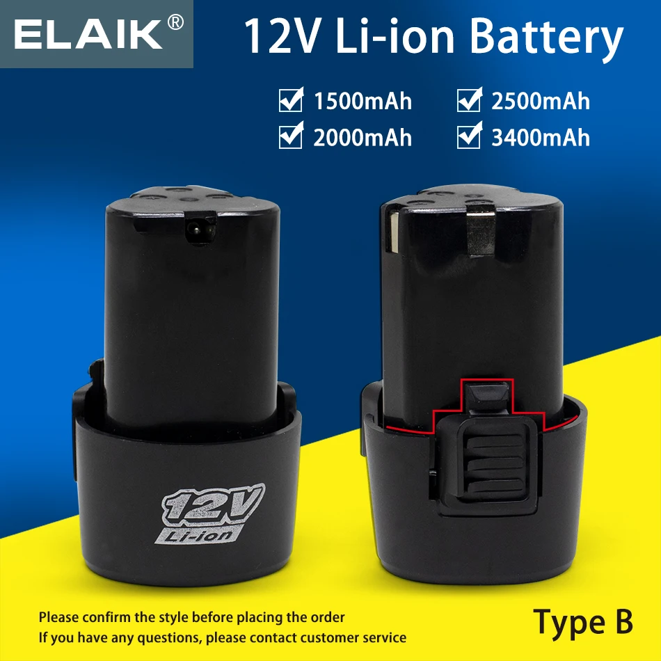 12V lithium battery for electric tools is suitable for screwdrivers ...