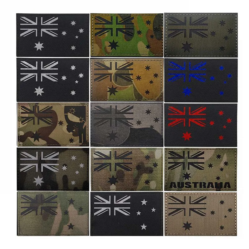 Australian Flag Patch Fabric Applique Embroidery,Australia Badges PVC ...