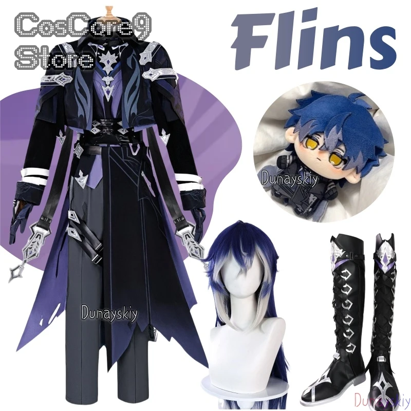 Genshin Impact Kyryll Chudomirovich Flins Cosplay Costume Wig Uniform ...