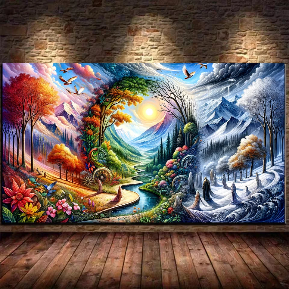 DIY-Diamond-Painting-Patter-Large-Size-Four-Seasons-Spring-Summer ...