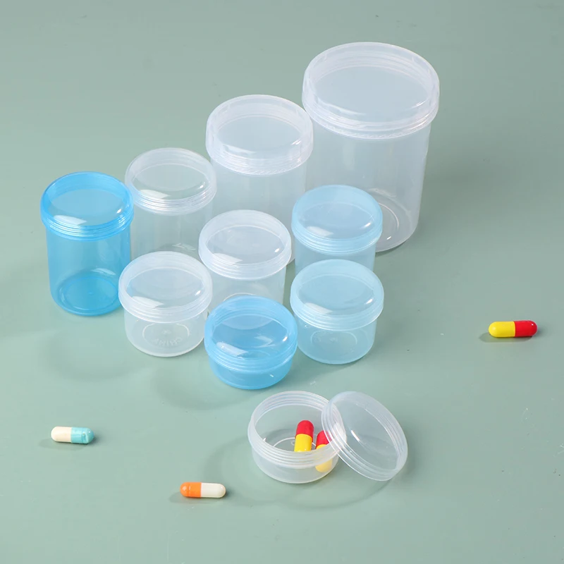 1pcs Mini Round Transparent Plastic Small Boxes Pill Jewelry Storage ...