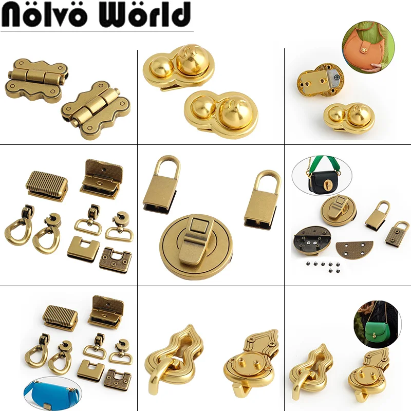 Dull Gold Gourd Shape Metal Turn Clasp Flip Locks For Bags Handbags ...