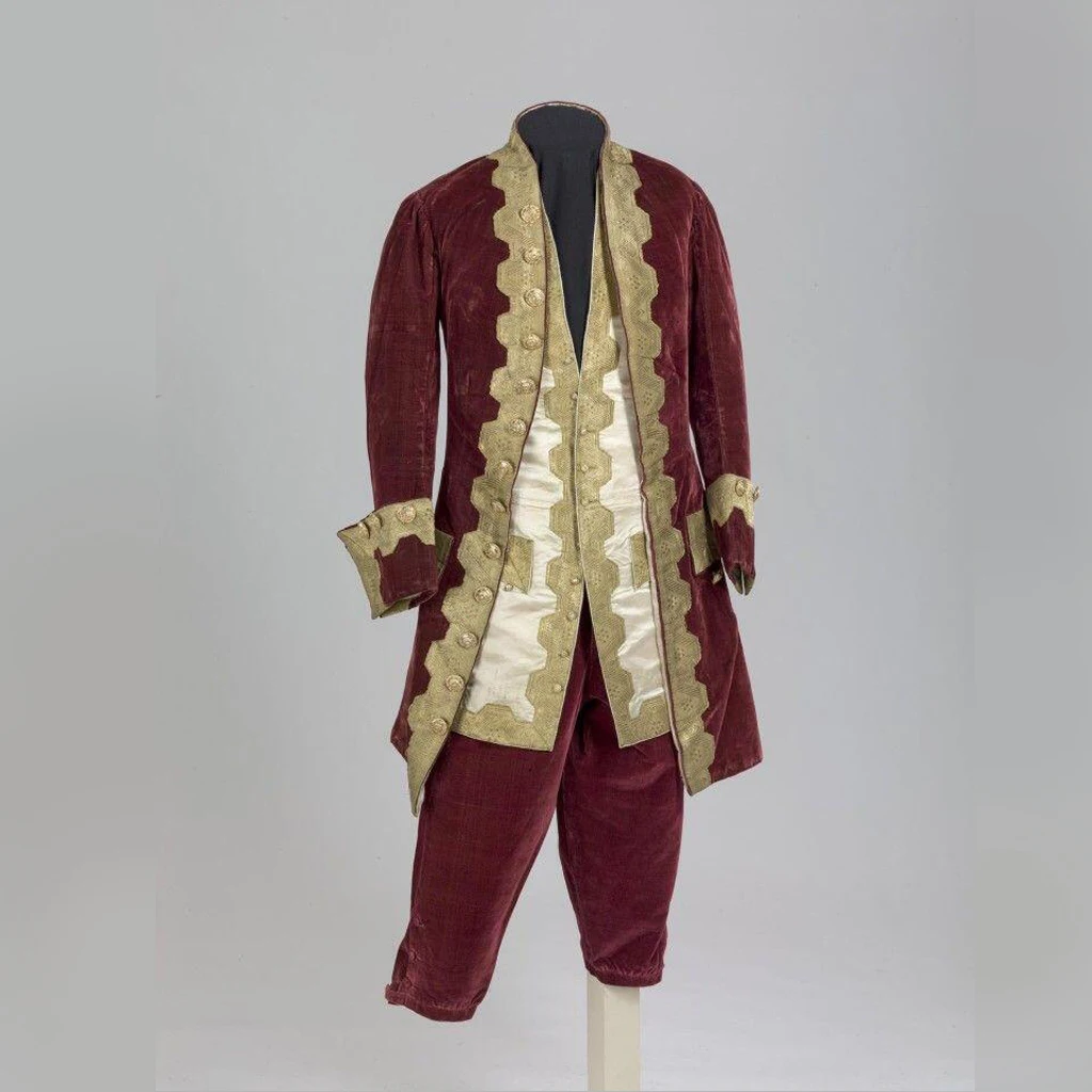 18th-Century-Victorian-Rococo-Georgian-Noble-Red-Suit-Aristocrat ...