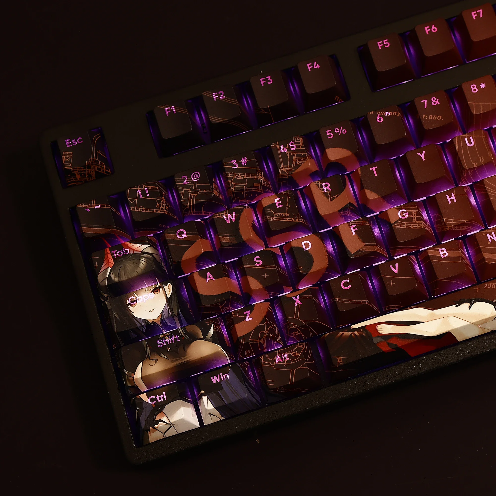108-Keys-Set-Game-Azur-Lane-KMS-Alvitr-PBT-Keycaps-Anime-Game-Girl-Key ...