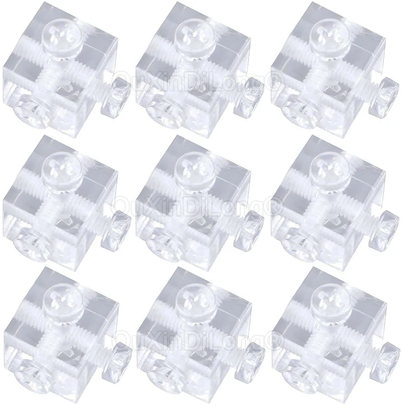 80PCS Acrylic Cube Corner Brackets Connectors Square Acrylic Corner ...