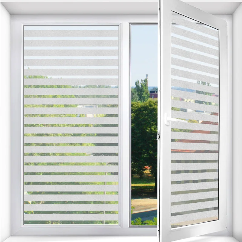 Stripe-Frosted-Glass-Decorative-Window-Film-UV-Protection-Static-Cling ...