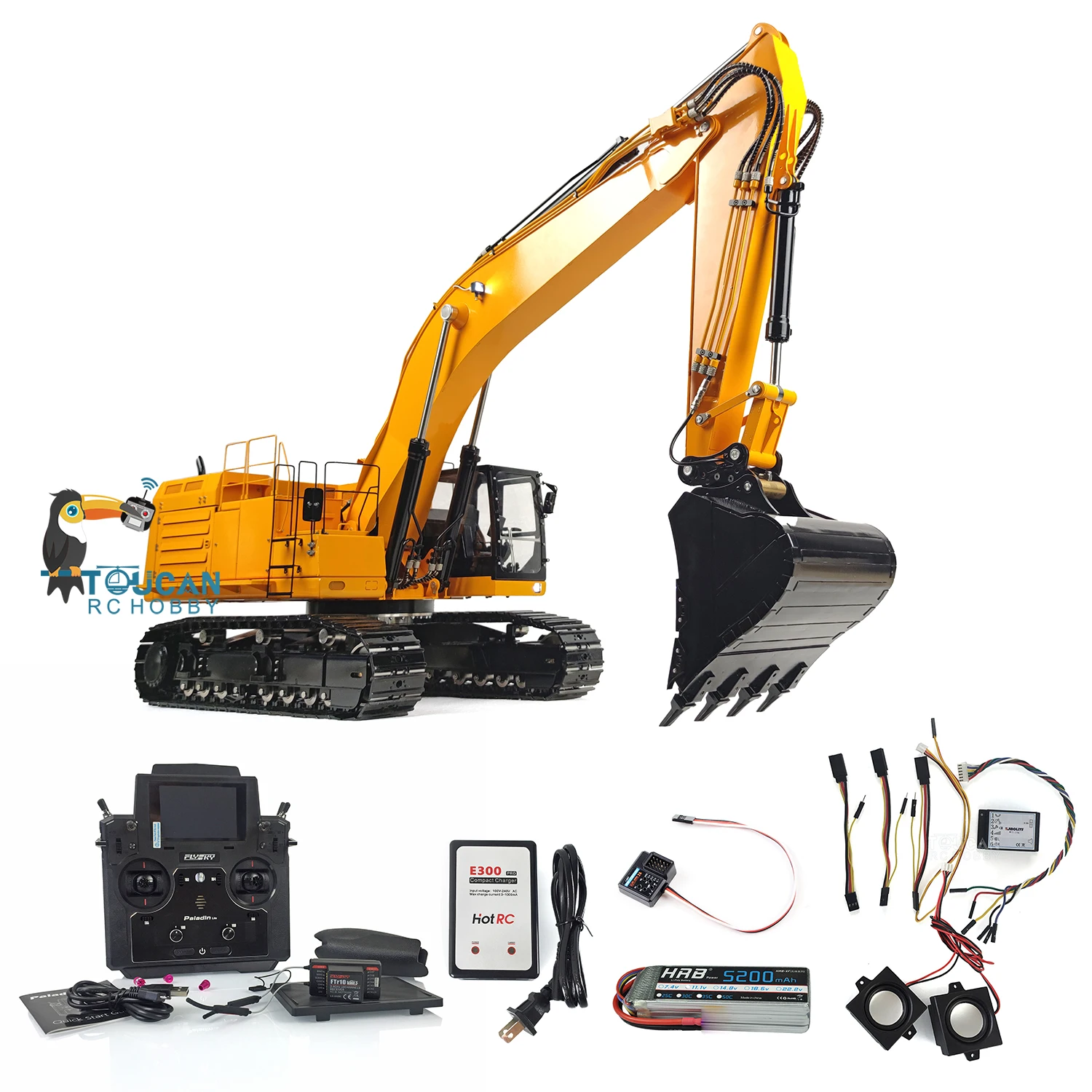 LESU 1/14 Metal CAT 374F Hydraulic RC Excavator RTR Electric Truck ...