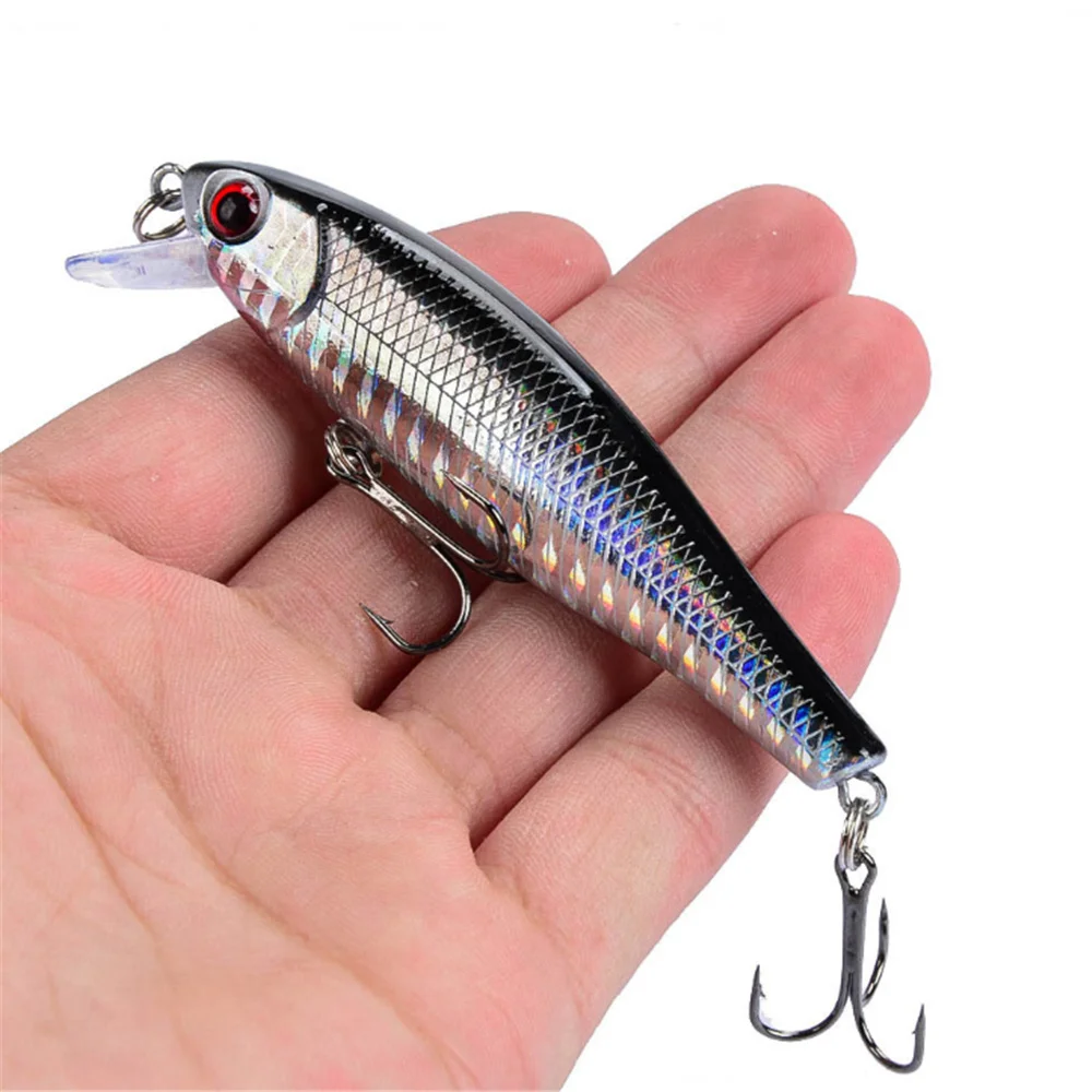 1Pcs-Lifelike-Artificial-Laser-Minnow-Fishing-Lure-8-5cm-9-2g-Floating ...