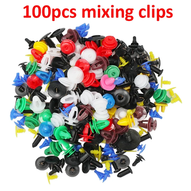 100/200/500pcs Universal Auto Fastener Random Mixed Car Bumper Clips ...