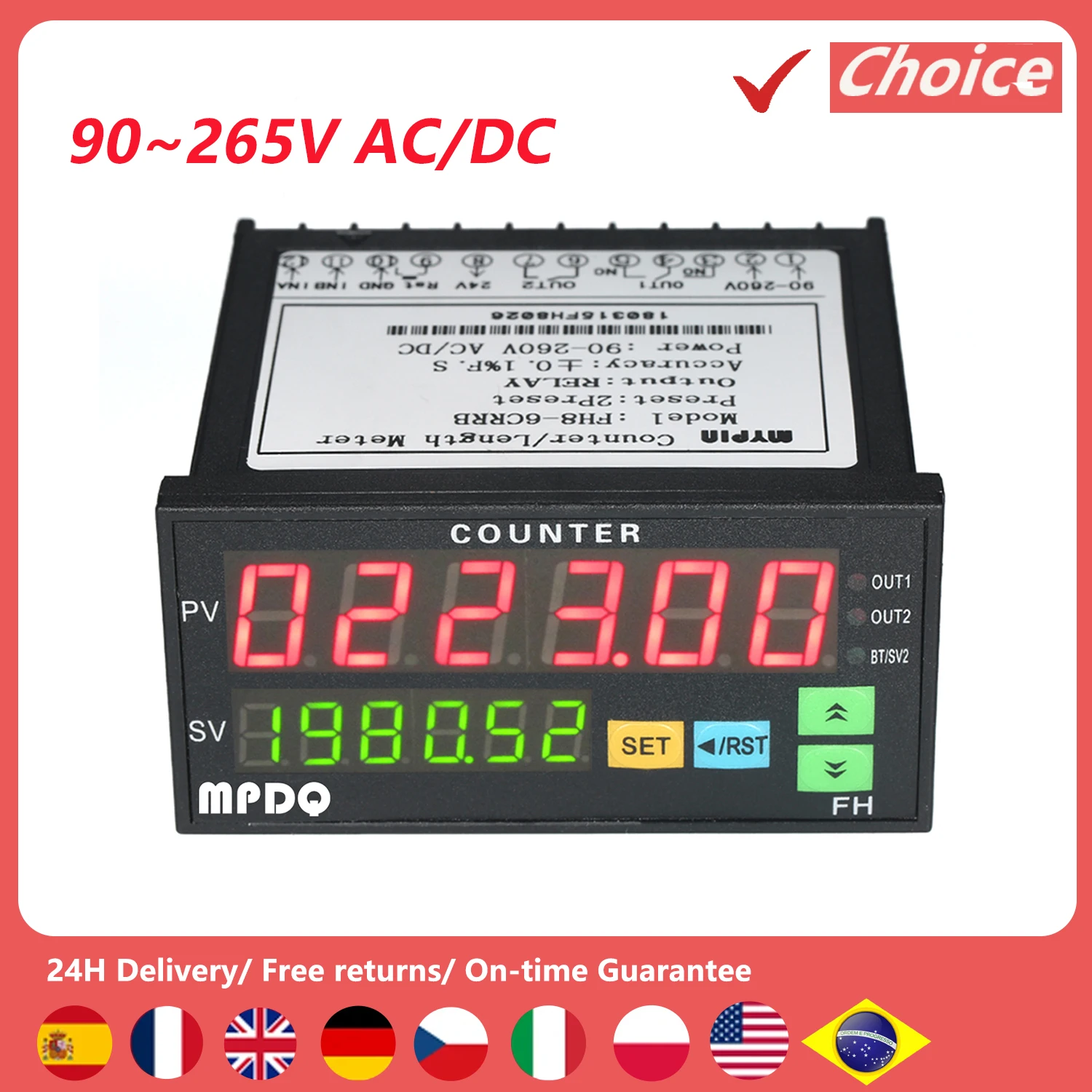 Multi-functional-Dual-Light-emitting-Diode-Display-Digital-Counter-90 ...