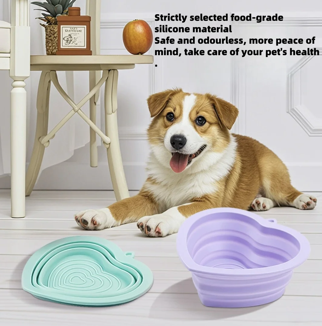 Hot sale pet folding bowl dog bowl dog outdoor feeding out drinking ...