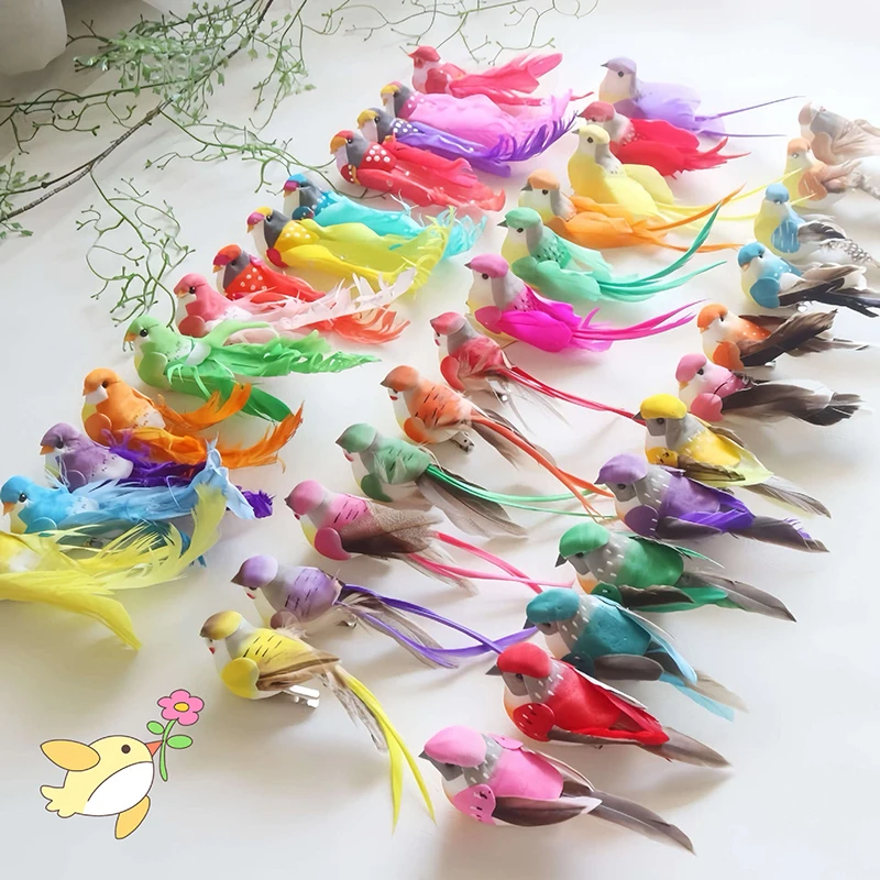 NEW-1PC-Colorful-Artificial-Foam-Birds-Fake-Simulation-Feather-Birds ...
