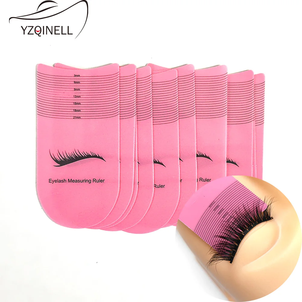 20pcs Soft Eyelash Length Measurement Ruler 3-21mm Eyelash Extension ...