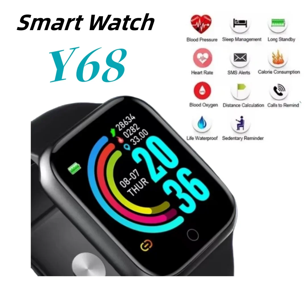 Y68-Smart-Watch-Color-Screen-Step-Counting-Multi-Sport-Mode-Message ...