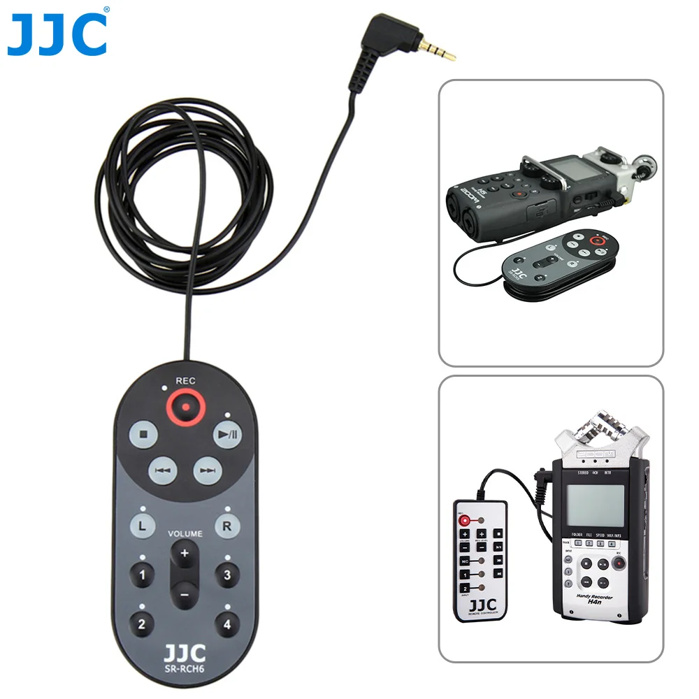 Jjc Wired Remote Control Commander For Zoom H4n & H4n Pro H5 H6 Handy ...