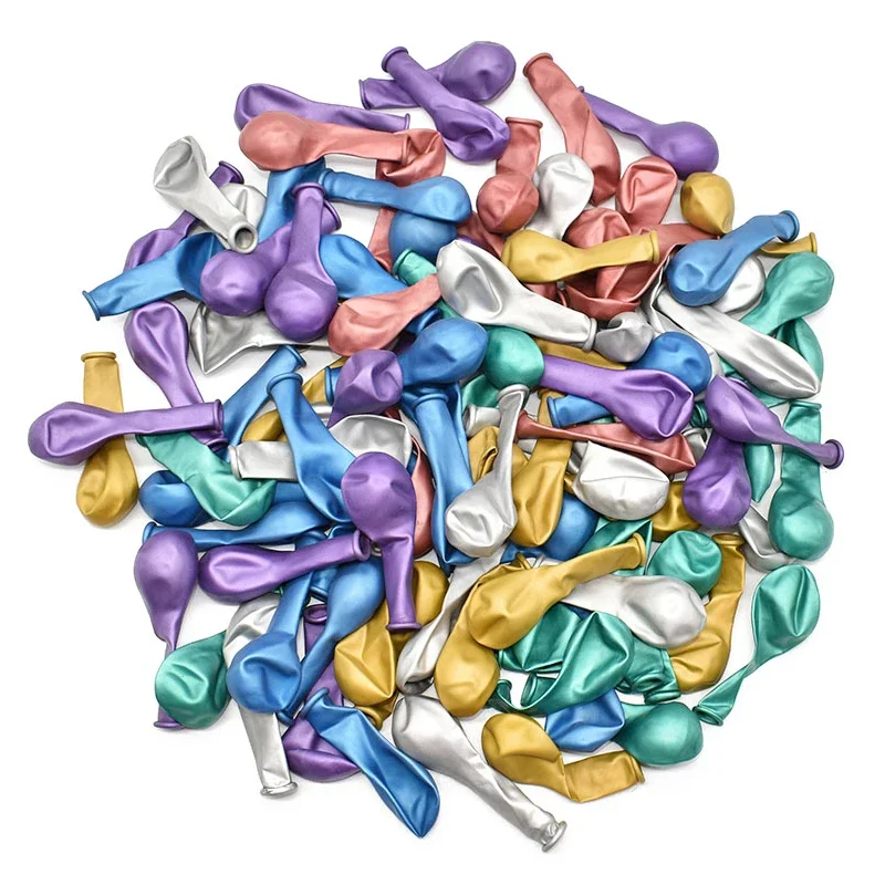 30-50pcs-5inch-Chrome-Metallic-Latex-Balloons-Gold-Silver-Metal ...