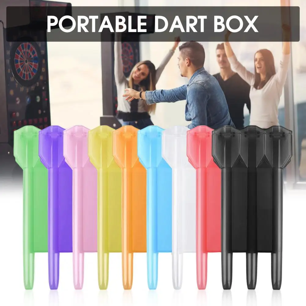 1Pc-Dart-Box-Portable-Transparent-Darts-ABS-Dart-Box-Key-Lock-Buckle ...