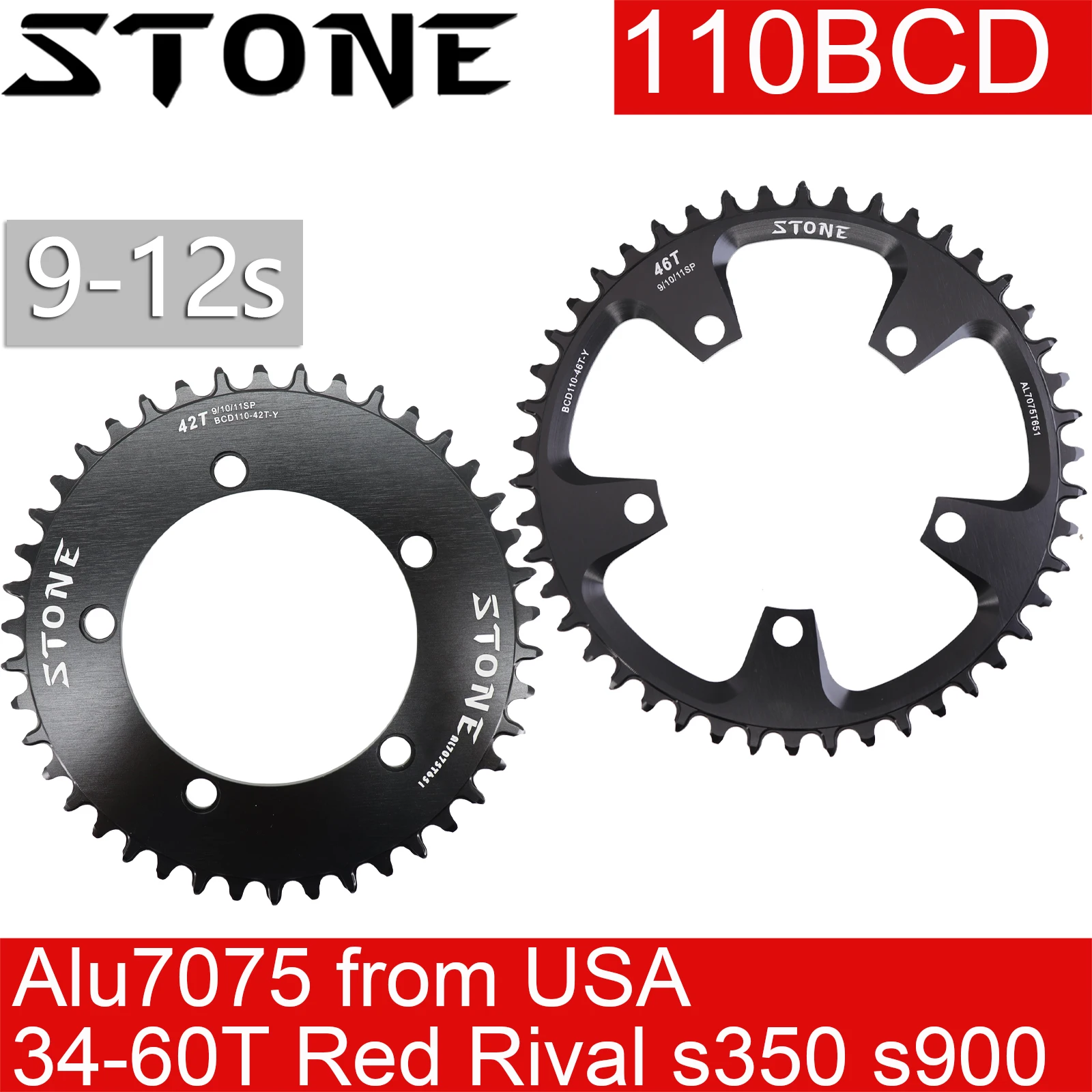 Stone-Chainring-Round-110BCD-for-Force-Red-Rival-S350-S900-32-36-38-40 ...