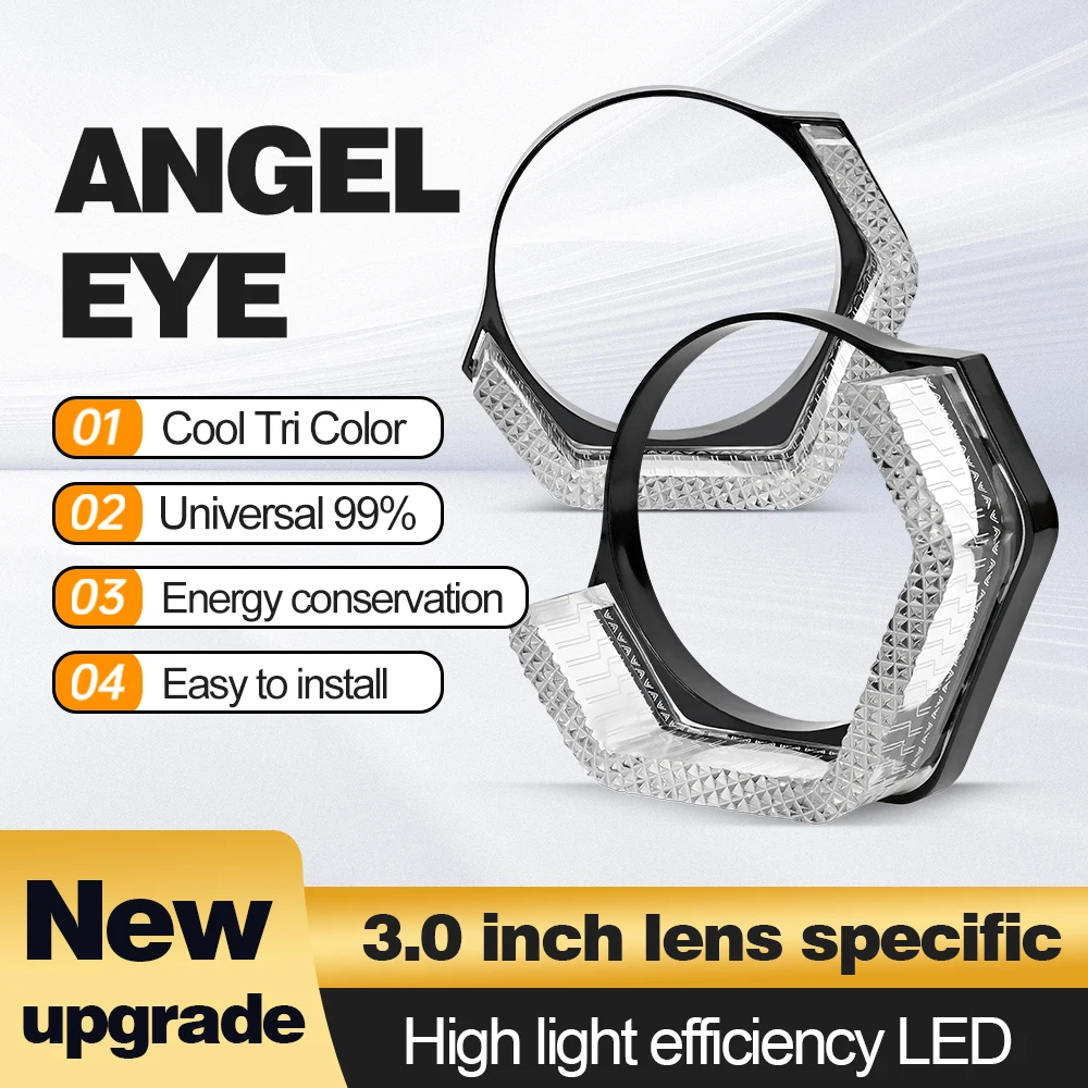 2-5-3-5D-Crystal-Angel-Eye-Halo-Ring-Shrouds-White-Yellow-WRGB-DRL-APP ...