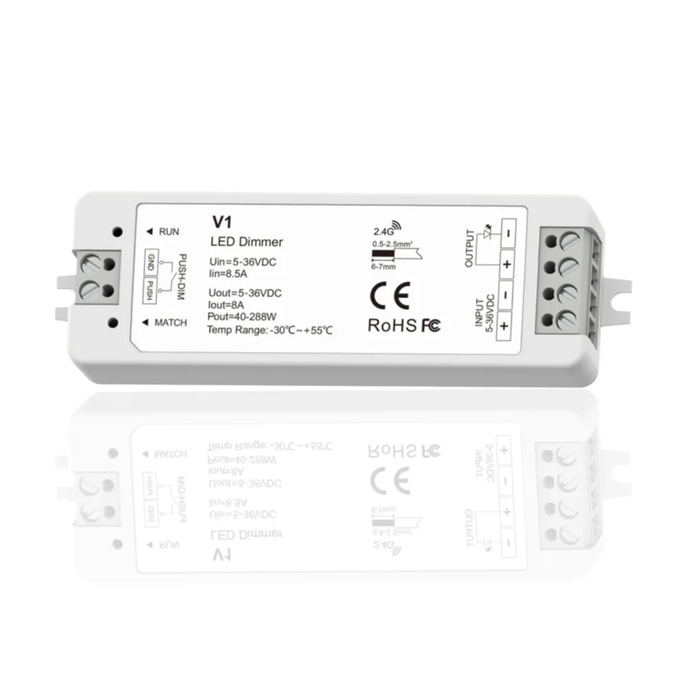 LED CV Controller DC 5V 12V 24V 36V Dimmer With Push Dimming Fade Mode ...