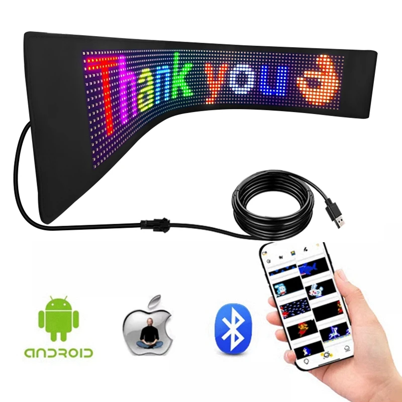 Bluetooth Led Screen Sign Message Scrolling Display Board Ultra-thin ...