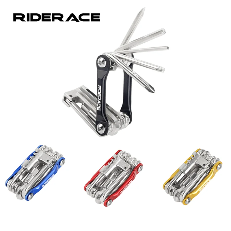 RIDERACE Bicycle MultiTool 11 in 1 Portable Steel Hex Allen Wrench Bike ...