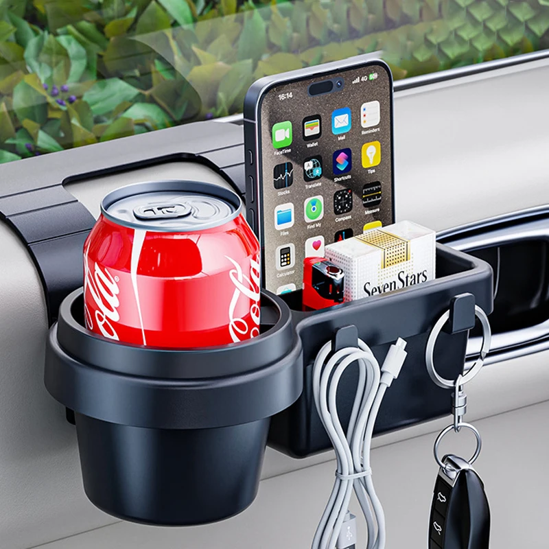 Multi-Functional Cup Holder Phone Storage Box For Cars Side Door Window ...
