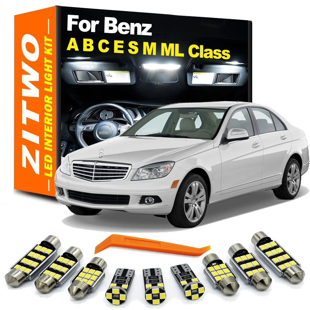 Car LED Interior Light Kit For Mercedes Benz A B C E S M W168 W169 W176 ...