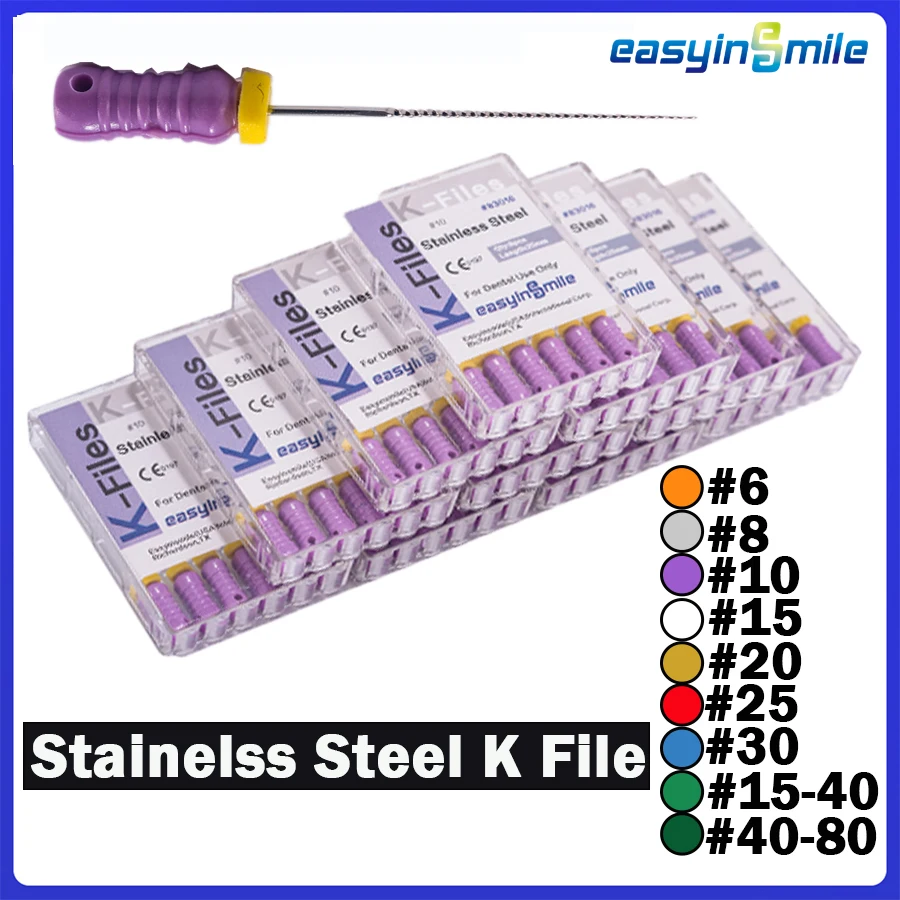 EASYINSMILE-K-Files-de-a-o-inoxid-vel-instrumentos-endod-nticos-canal ...