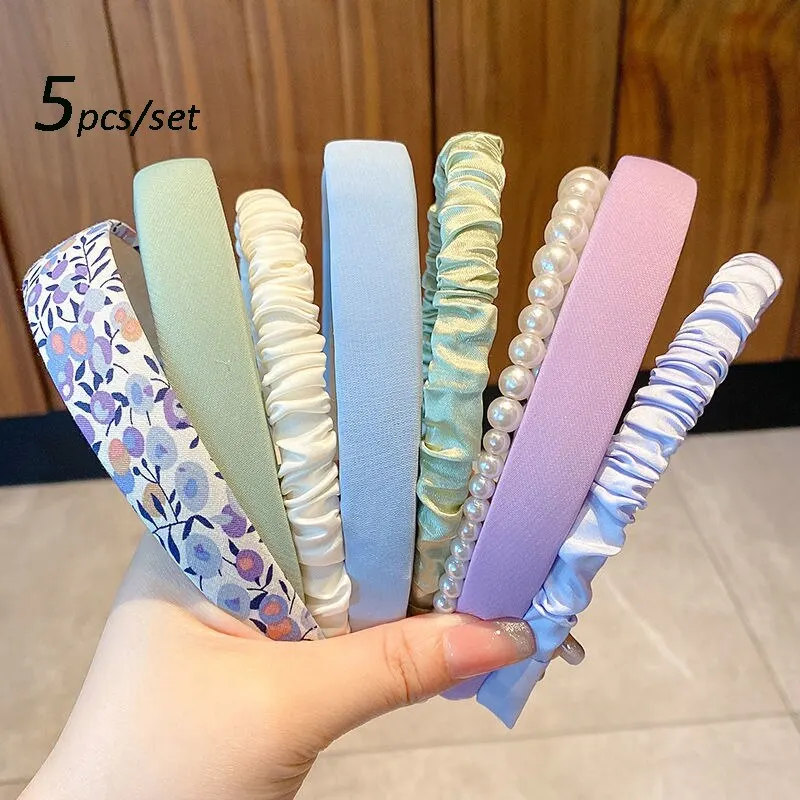 5pcs-Set-Fashion-Women-Cloth-Hair-Bands-Headdress-Headband-Girls ...