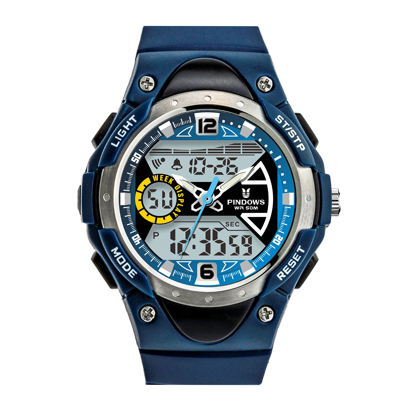 PINDOWS Fashion Colorful luminous Digital Watch Men Waterproof Ms Sport Watches Boy Girl ...