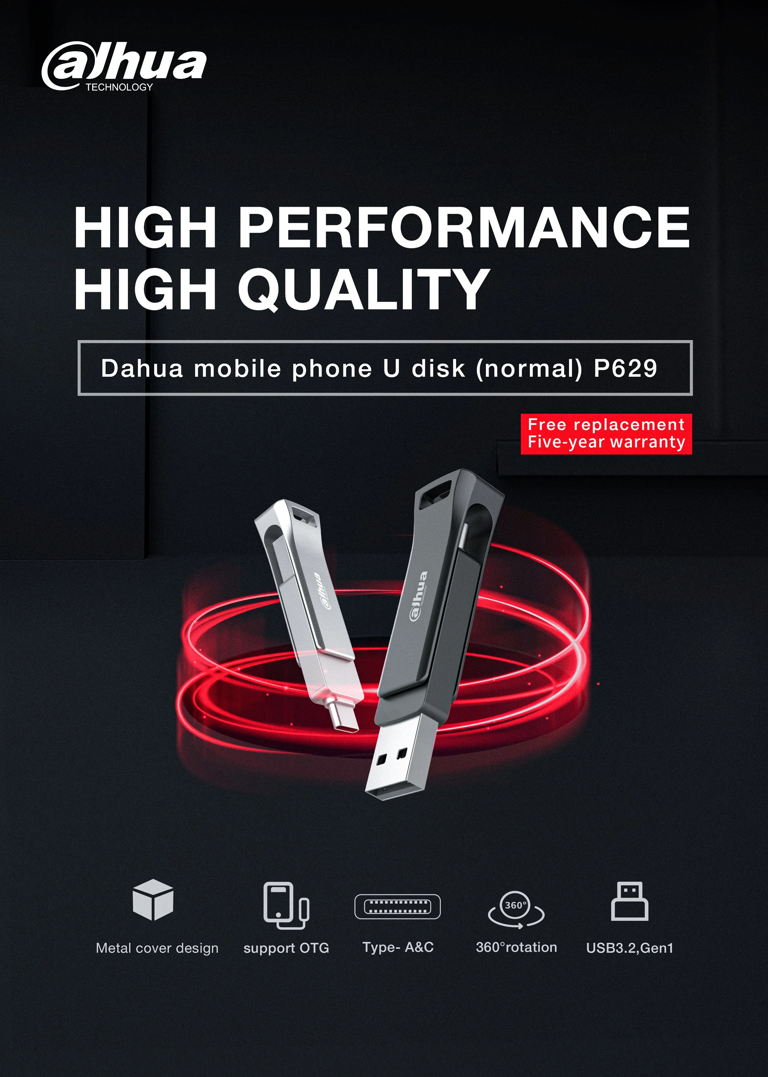 Dahua P629 128GB 2 In 1 USB3.2 Gen1 & Type-C Flash Drive | CyberDeals.lk - Ultimate Online ...