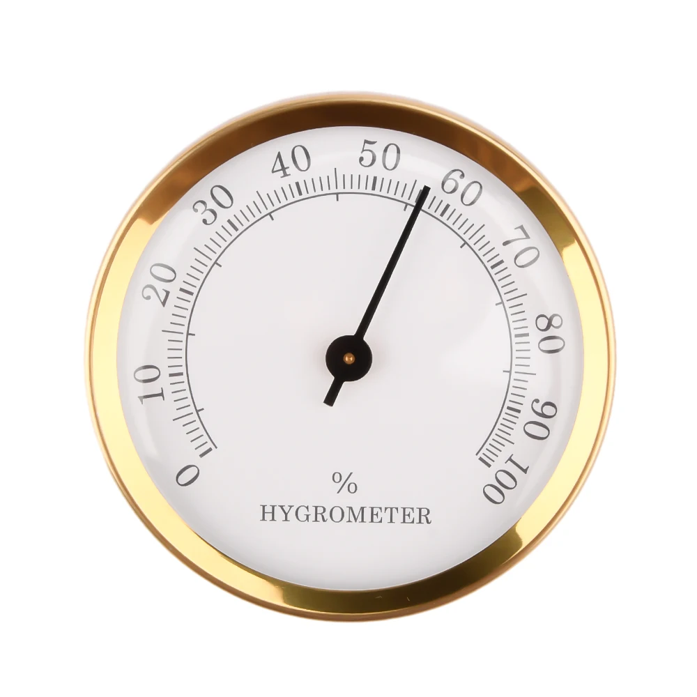 New Portable Accurate Durable Analog Hygrometer Gold Round Type ...