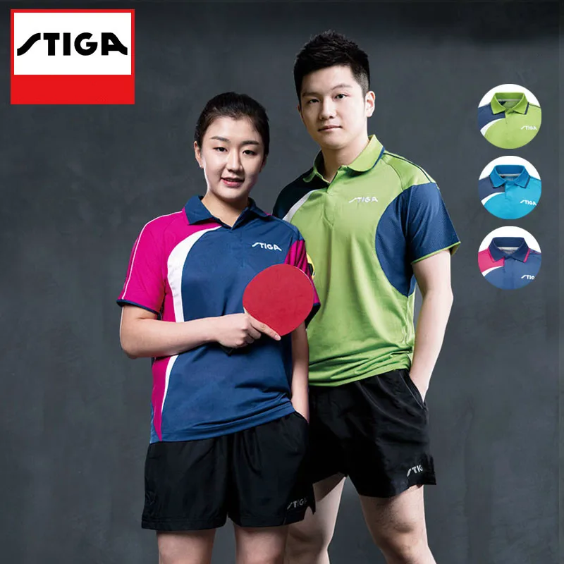 STIGA Table Tennis Shirt ping pong Clothing Sport T-shirts For Men and ...
