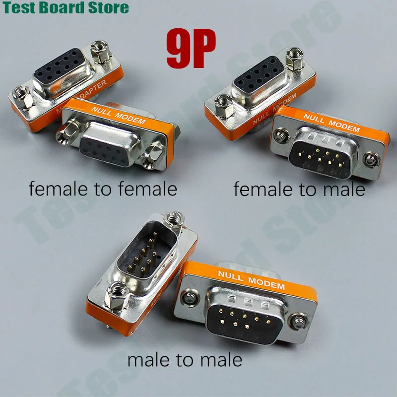 1Piece DB9 9P mini null modem male female crossover adapter RS232 ...