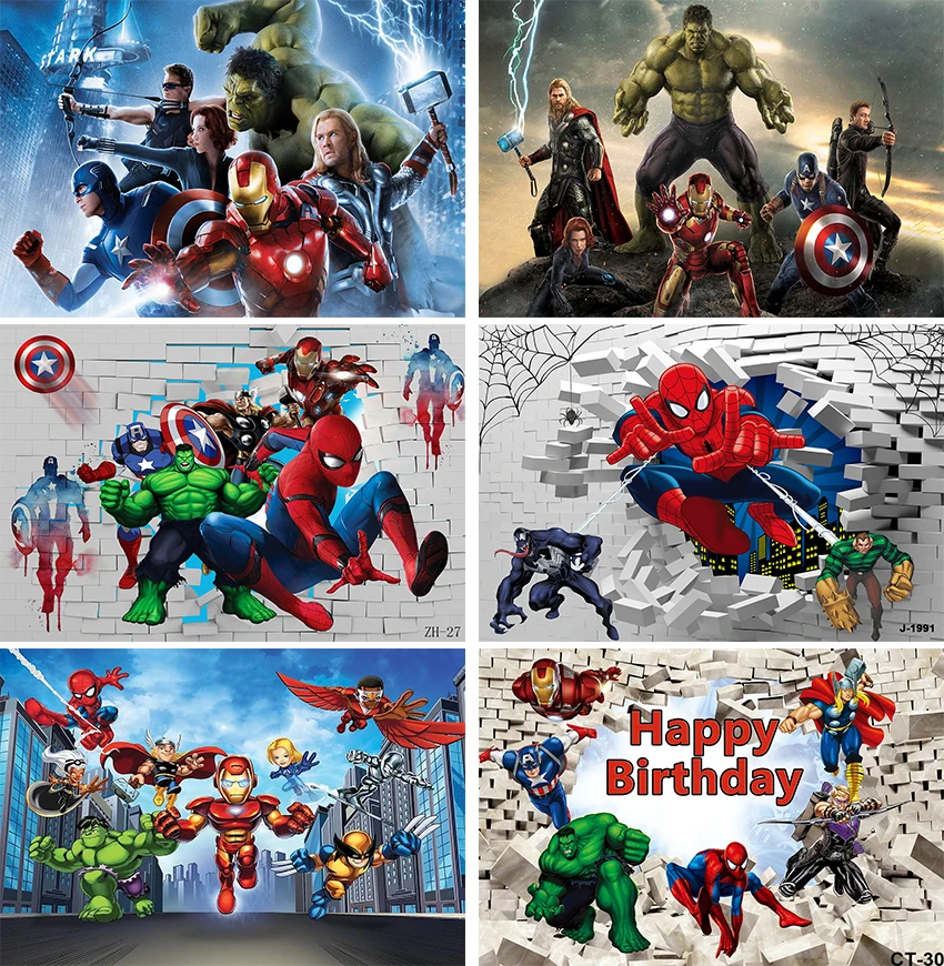 Superhero Background Collage