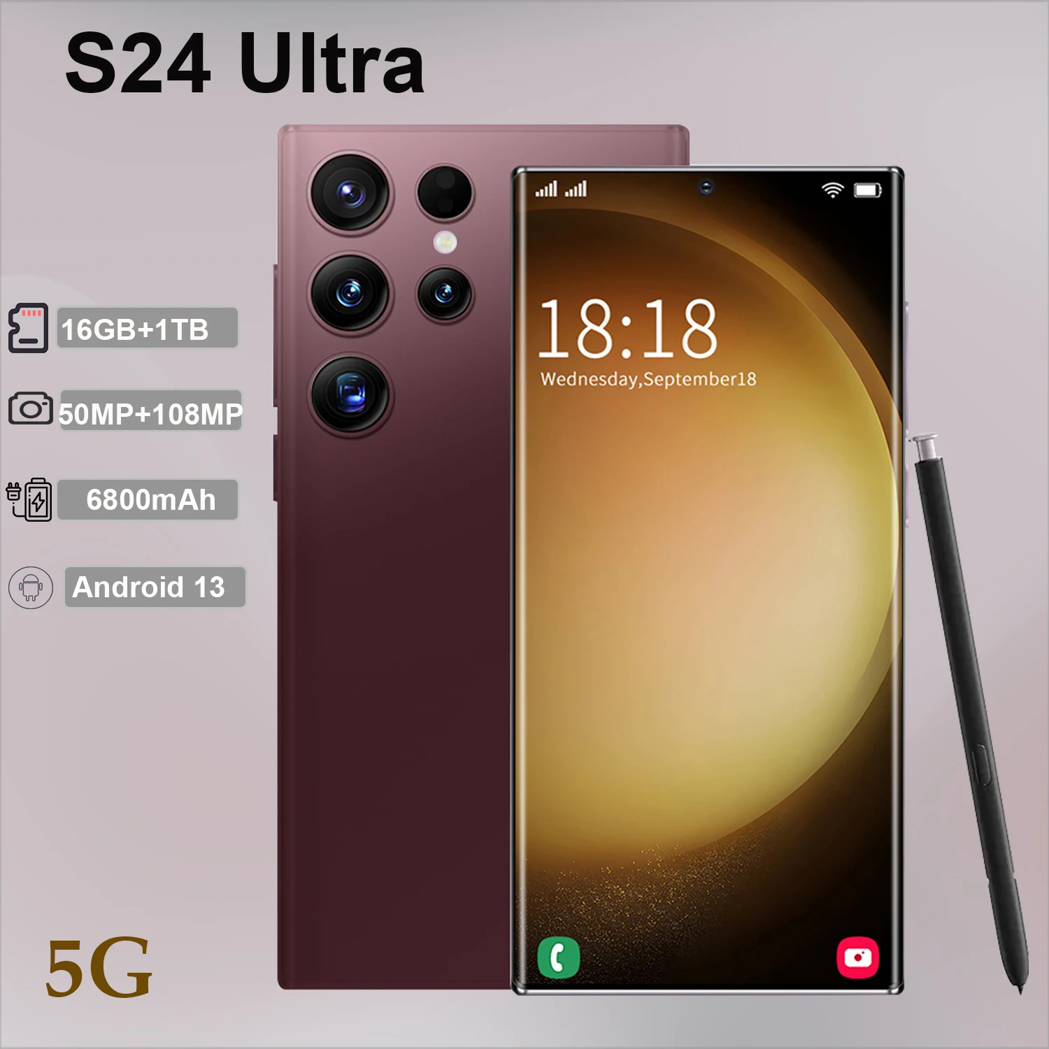 S24-Ultra-Smartphone-5G-Face-Unlock-7-3-pollici-16GB-1TB-6800mAh-50MP ...