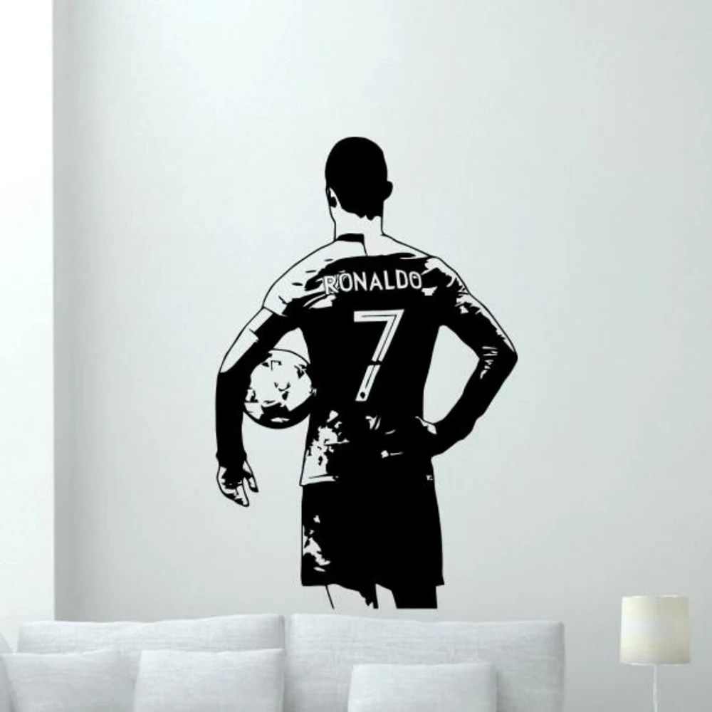 Ronaldo-Wall-Decal-Vinyl-Sticker-Football-Soccer-Wall-Sticker-Living ...