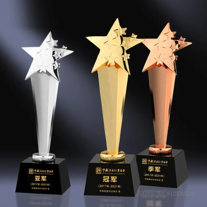 Trofeo-creativo-de-cristal-de-cinco-estrellas-Premio-personalizado-de ...