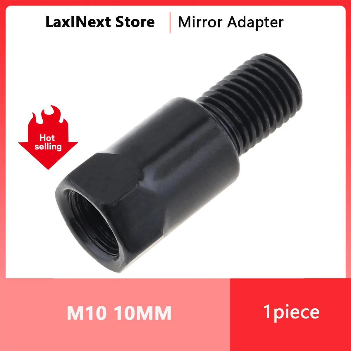 1pc-Motorcycle-Mirror-Adapters-M10-10MM-Black-Silver-Screw-Adapter ...