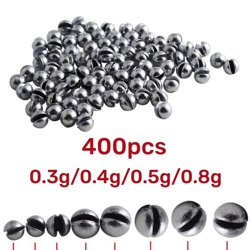 400pcs-Round-Split-Shot-Sinker-Fishing-Weights-Assortment-Set-Removable ...