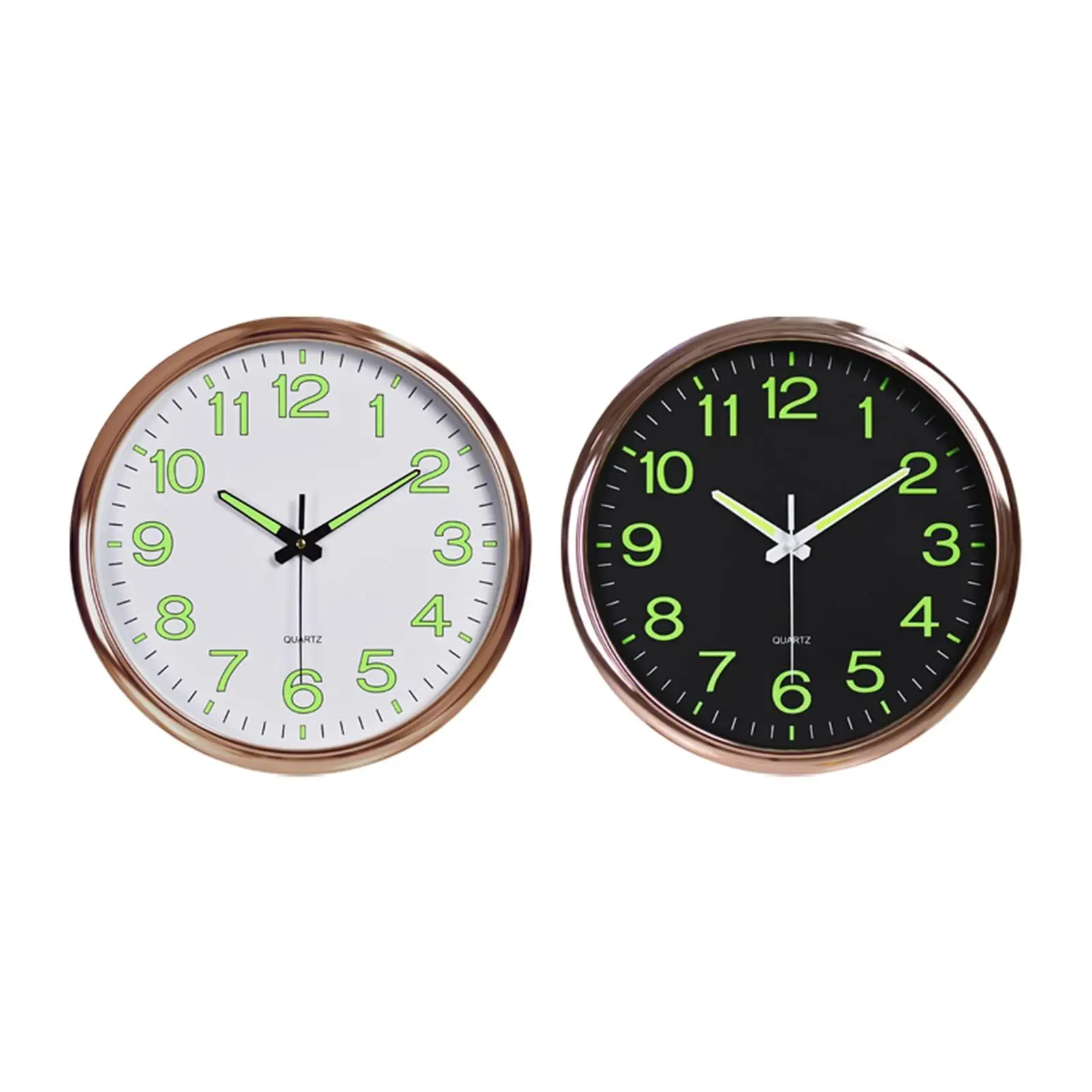 Quartz-Clocks-Night-Light-Non-Ticking-Battery-Operated-Luminous-Wall ...