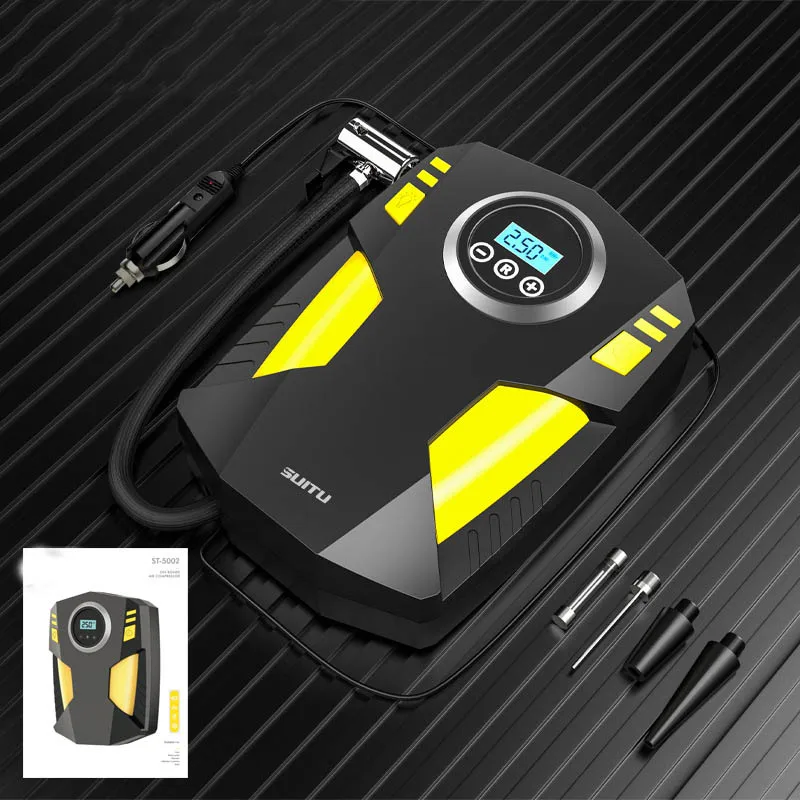 120W Car Air Compressor DC 12V Digital pneu Inflator Air Bomba 150 PSI ...