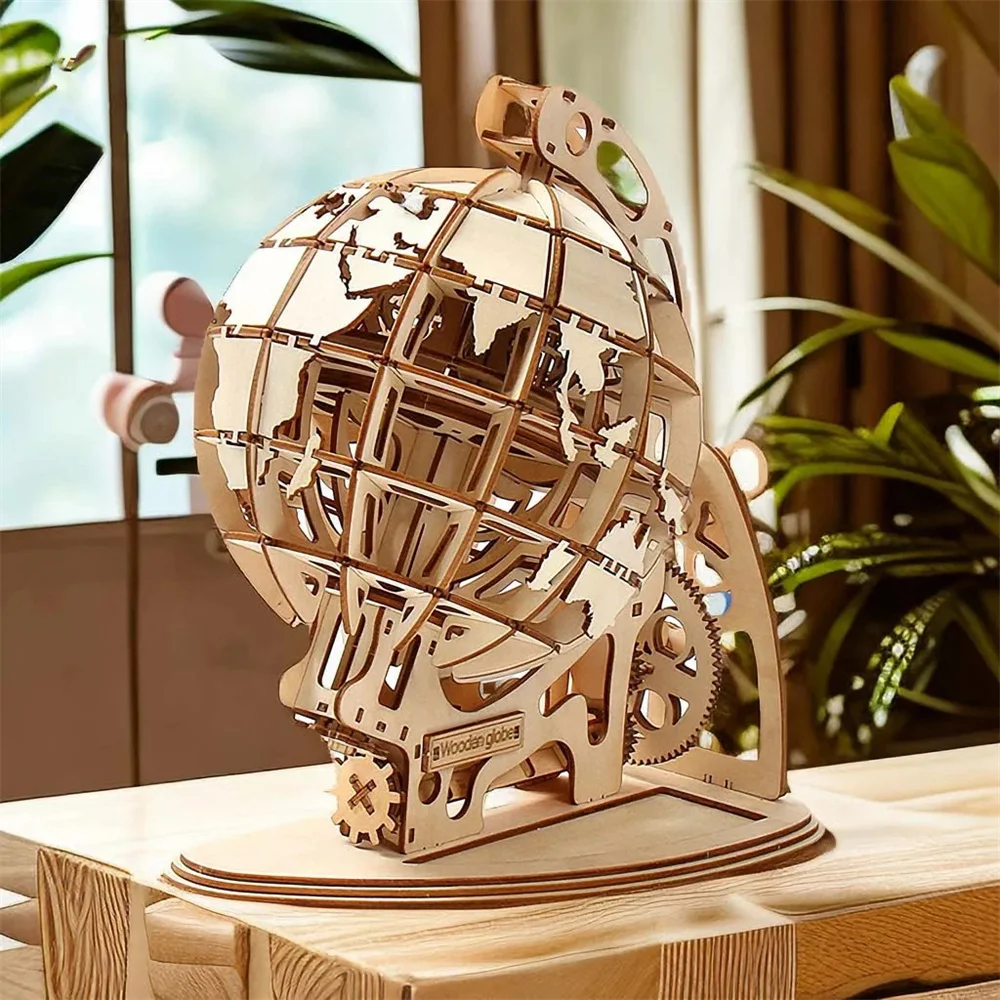 Globe-Tada-3d-Wooden-Globe-Building-Kit-For-Children-Diy-Model-Puzzle ...